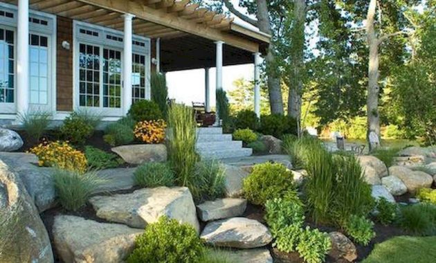 46 Rustic Front Yard Landscaping Ideas - BESTHOMISH