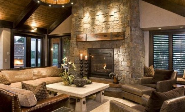 42 Warm Rustic Family Room Designs For The Winter – BESTHOMISH