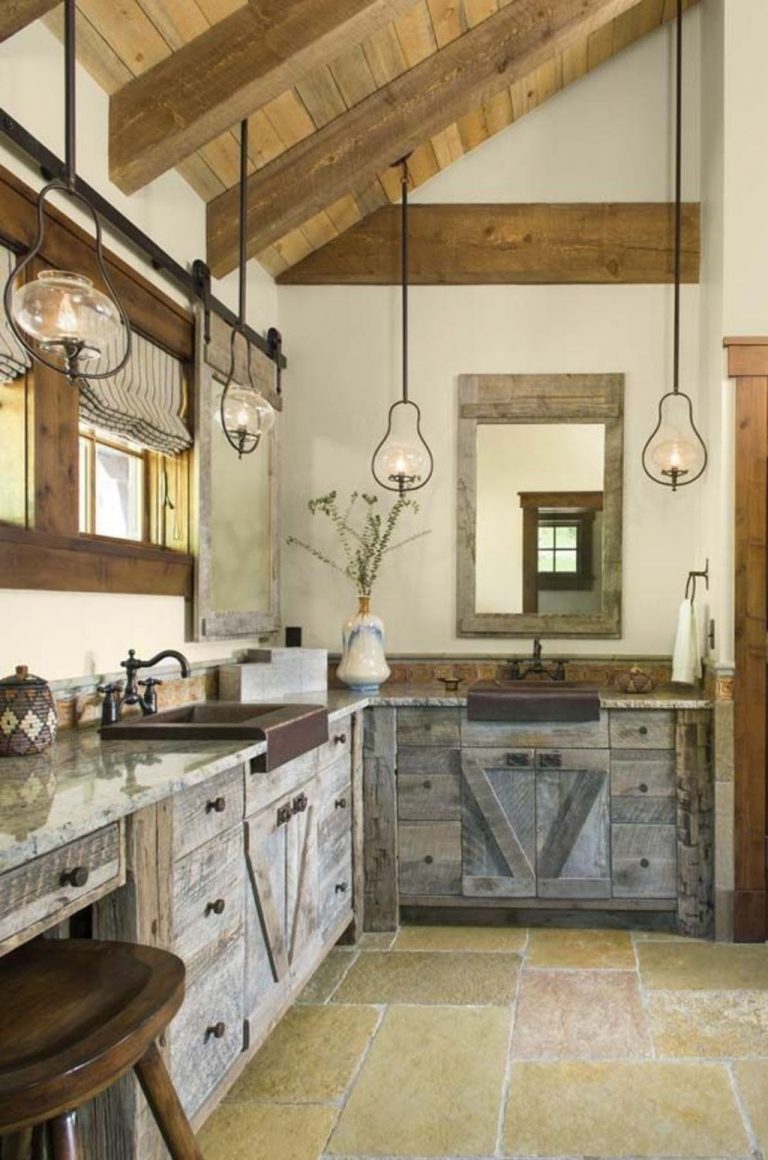 Warm Cozy Rustic Kitchen Designs For Your Cabin32 – BESTHOMISH