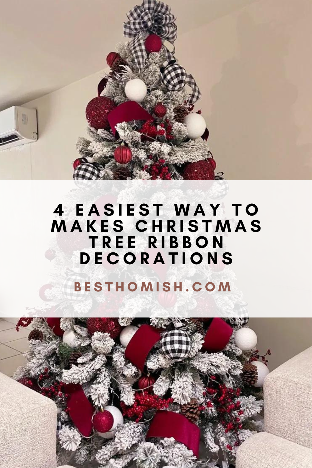 4 Easiest Way To Makes Christmas Tree Ribbon Decorations
